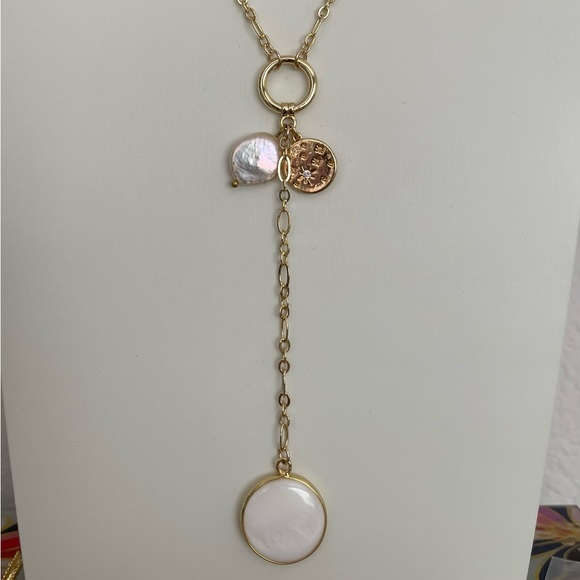 Panacea Cache | Jewelry | Panacea Pearl Drop Chain Necklace | Poshmark